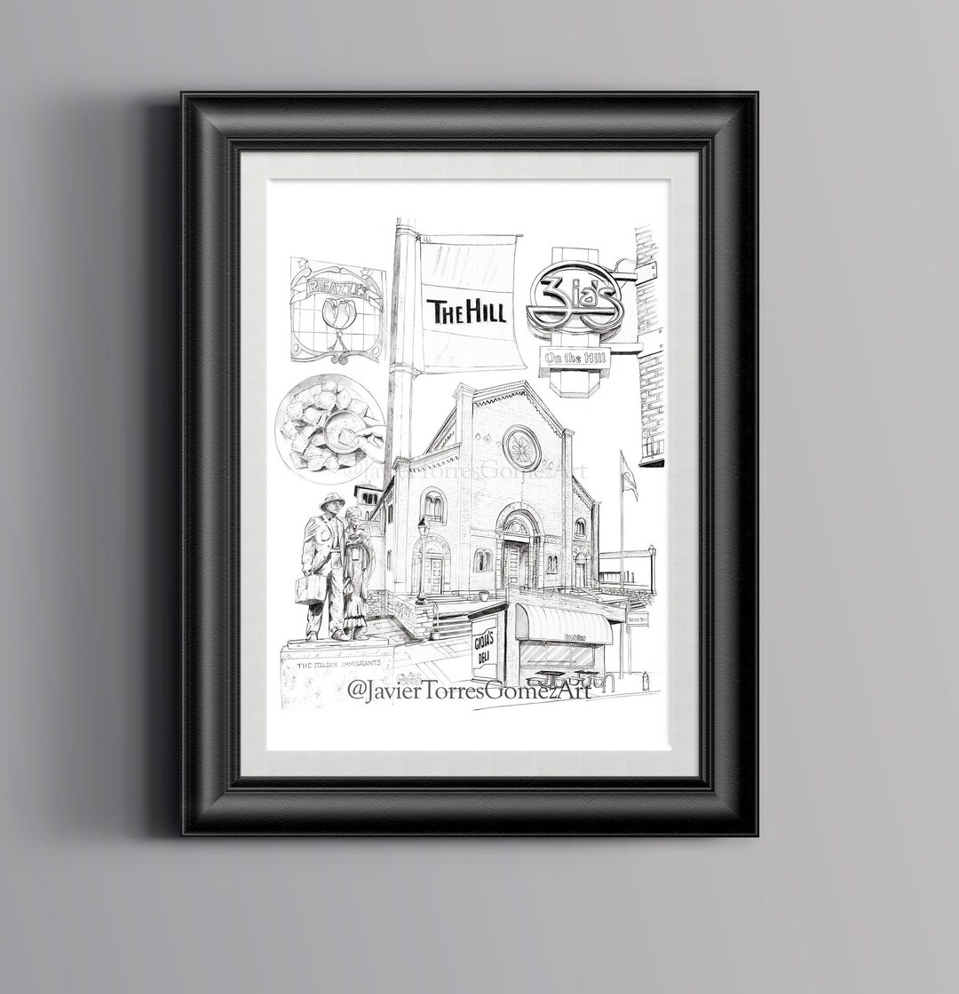 The Hill - Print of Original Hand Drawing - Etsy