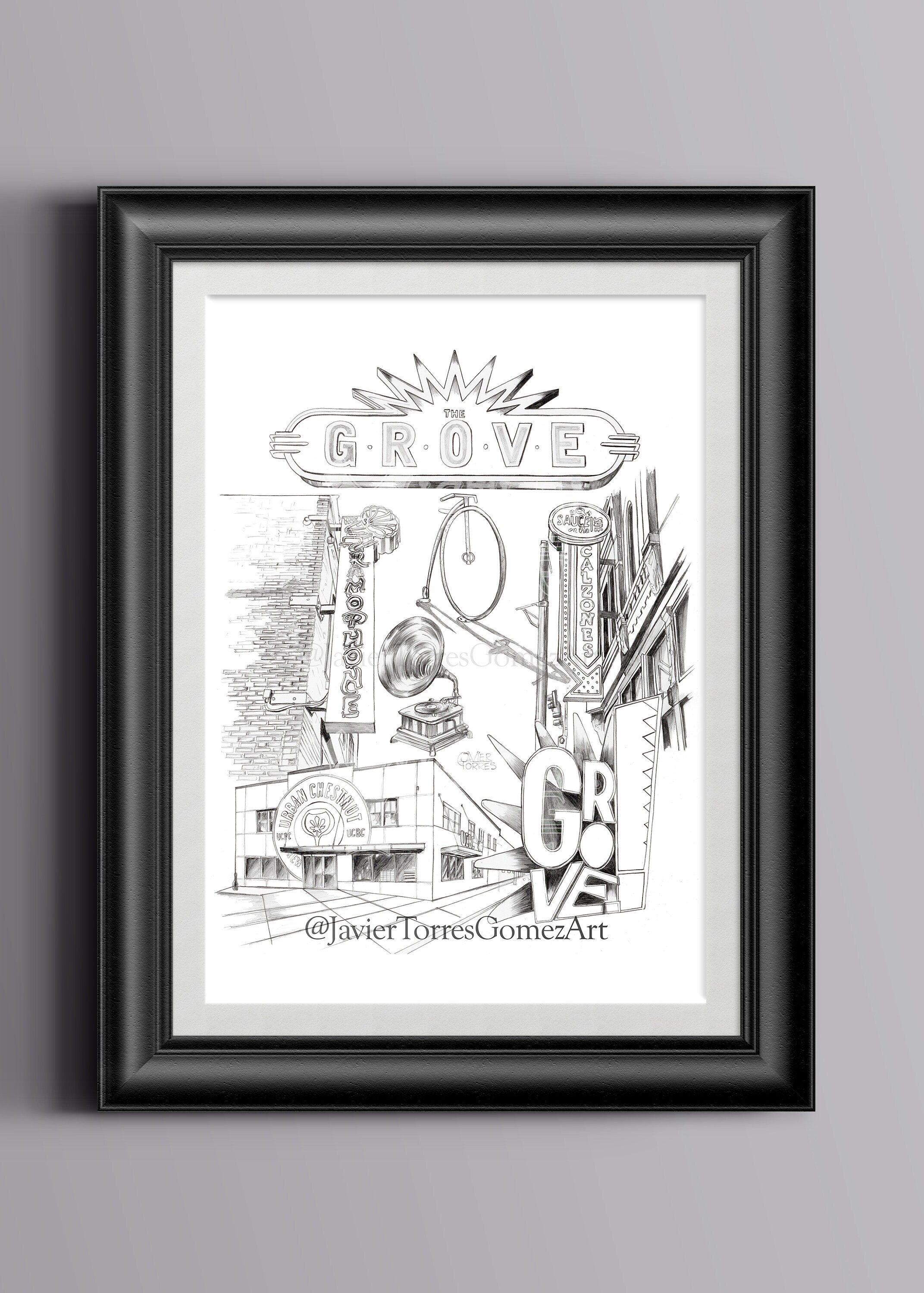 The Grove - Print of Original Drawing - Etsy