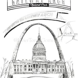 Gateway Arch - Print of Original Hand Drawing - Etsy