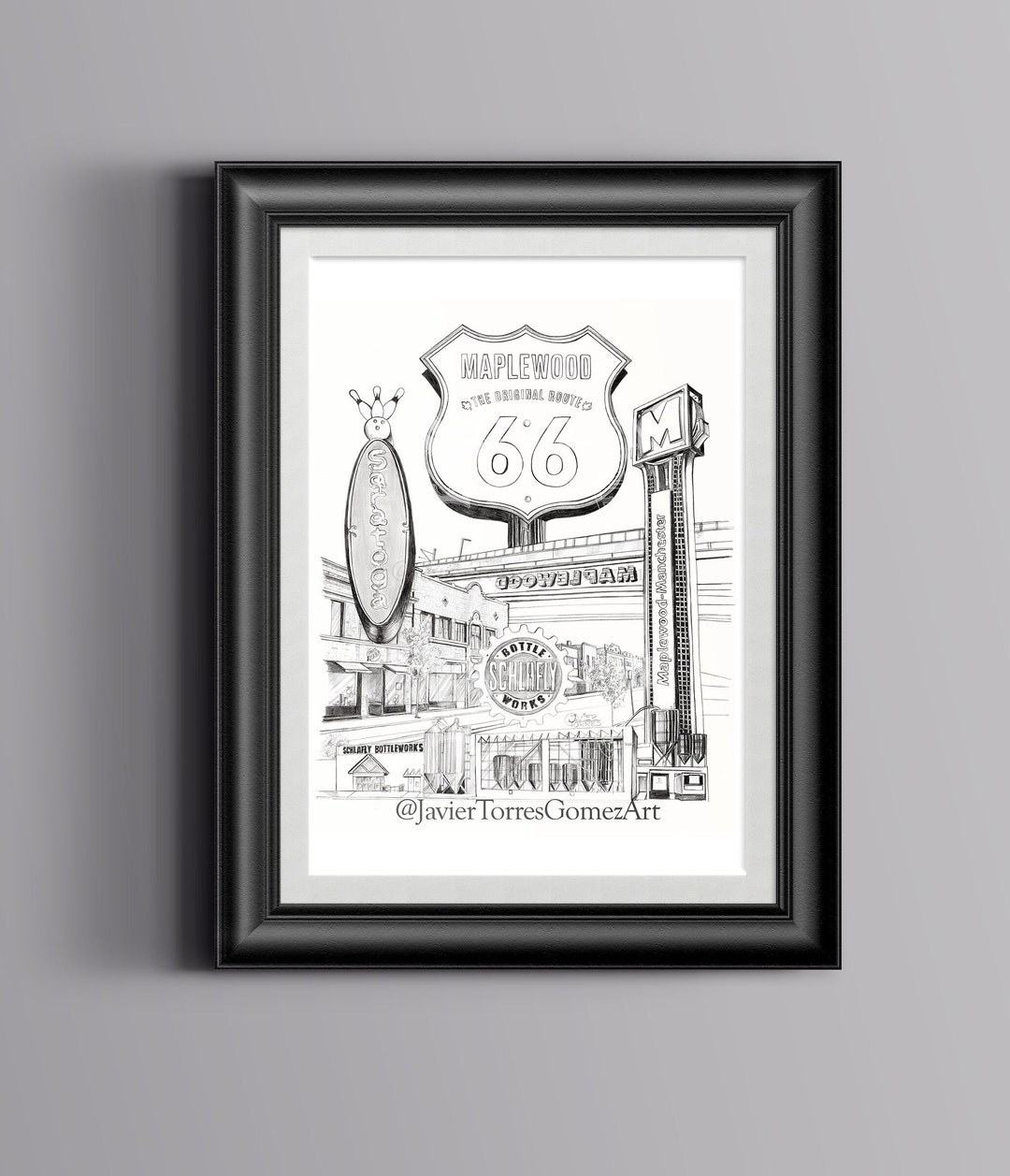 Maplewood Print of Original Hand Drawing - Etsy