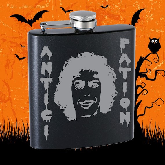 Colored Laser Engraved 6oz Halloween Poison Liquor Flask Spooky Creepy ...