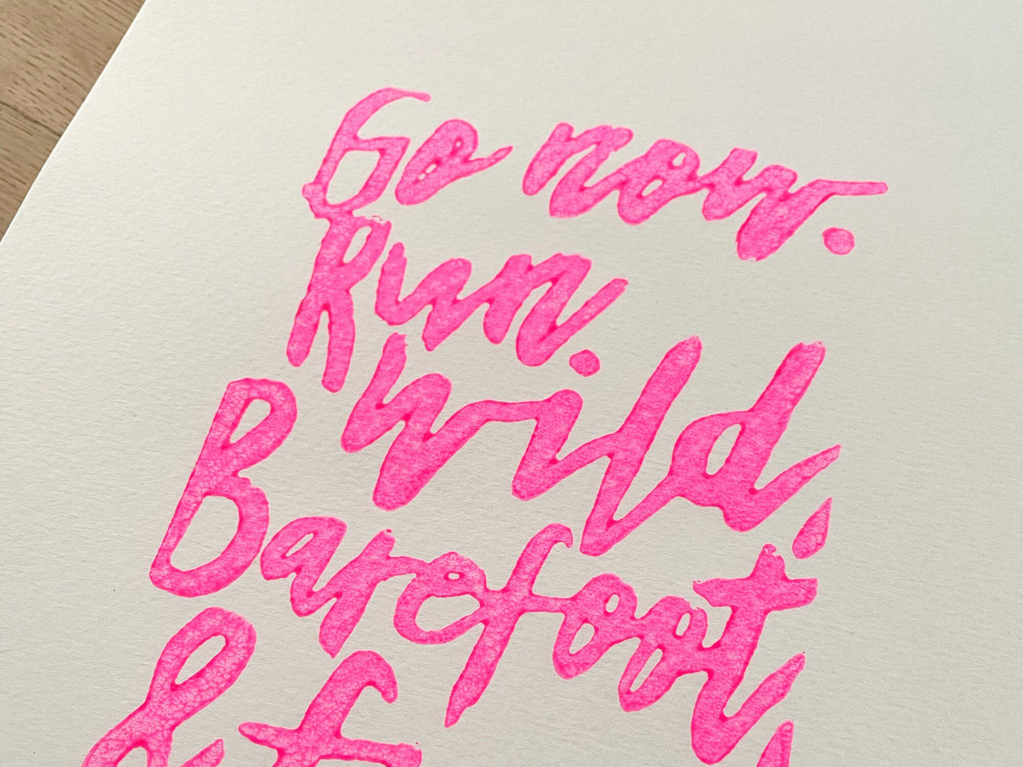 Linoldruck "Go Now" - Etsy.de