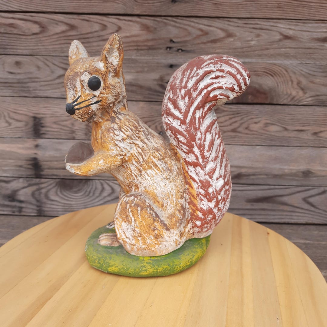 Squirrel Garden Statue Italy - Etsy