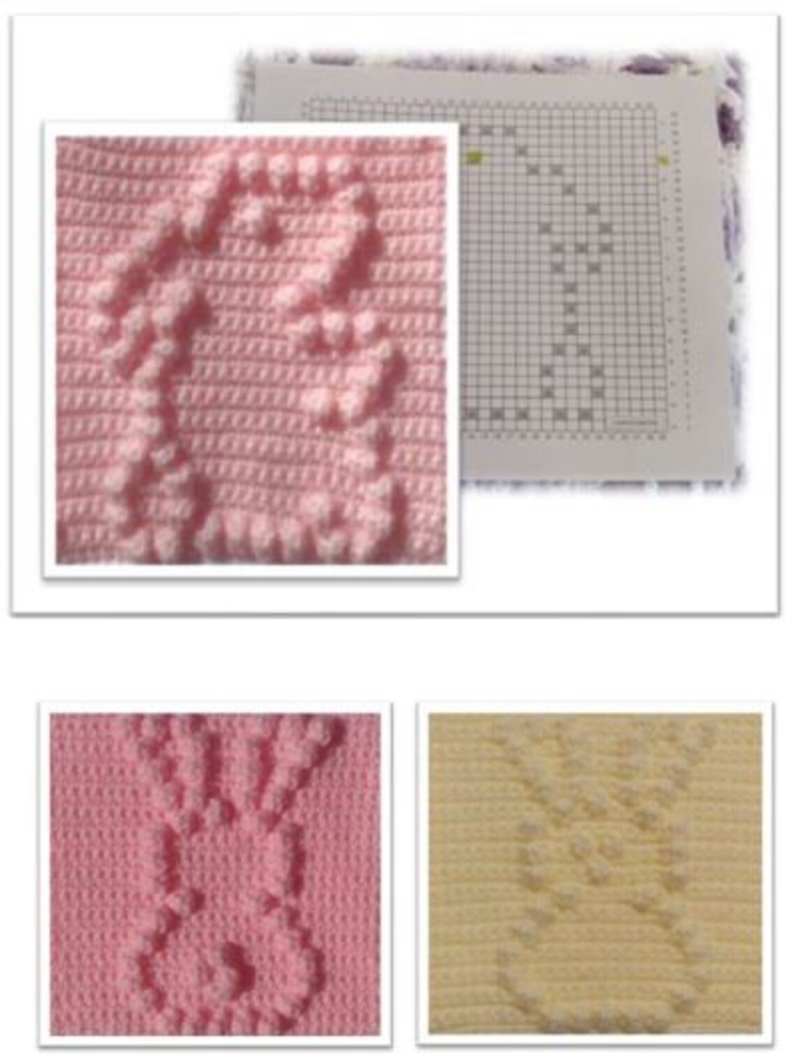 Easter Bunnies Bobble Crochet Afghan Squares-patterns - Etsy