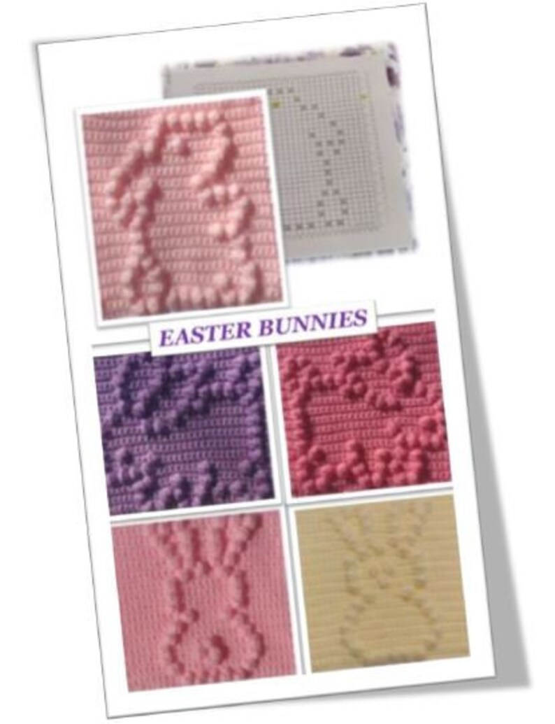 Easter Bunnies Bobble Crochet Afghan Squares-patterns - Etsy