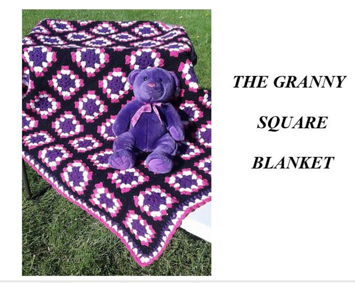 Granny Square Blanket Pattern - Etsy