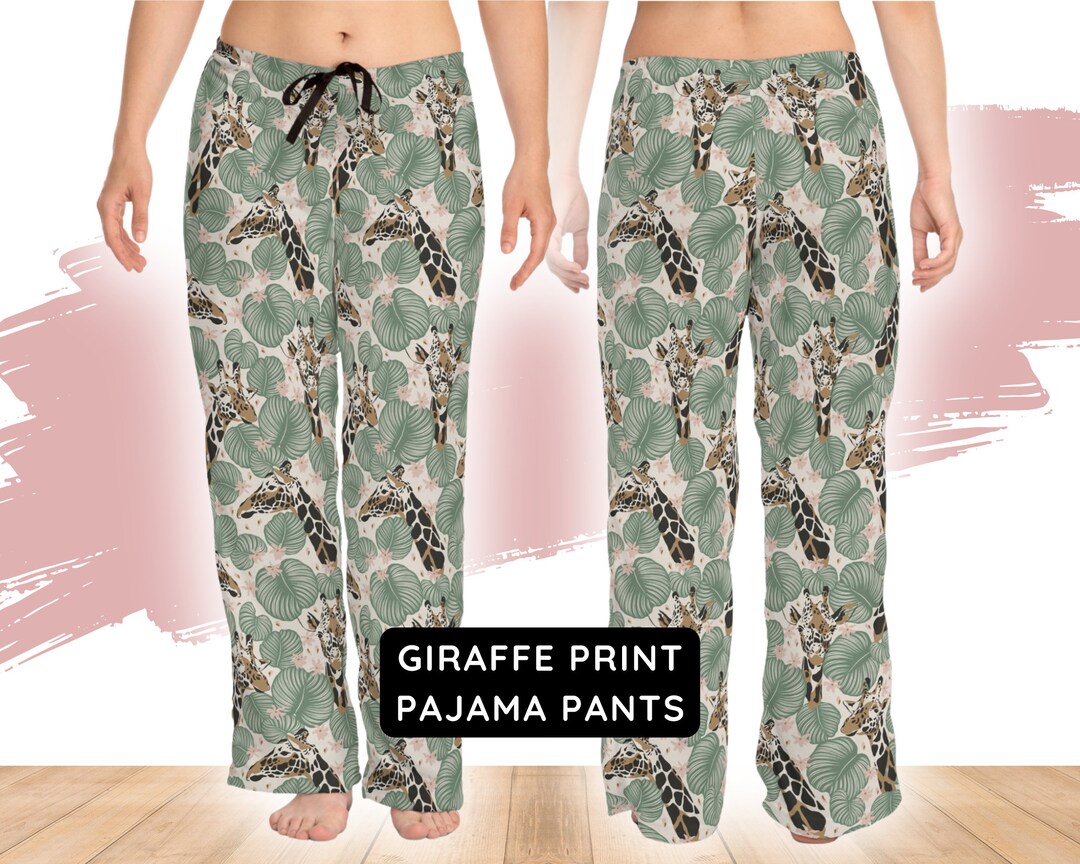 Stylish Giraffe Print Pajama Pants - Perfect Loungewear for Home, Beach ...