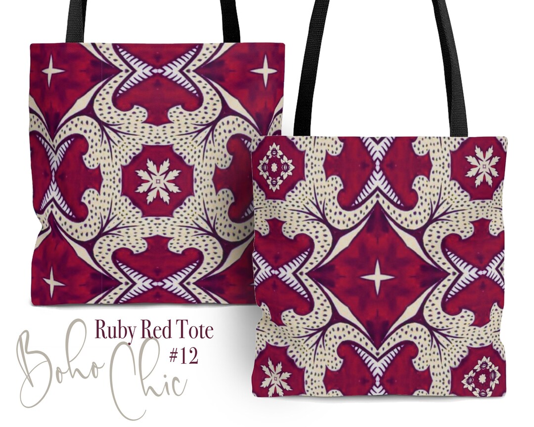 Ruby Red #12 – Tote Bag | Canvas Tote Bag | "boho Chic" Designer Bag ...