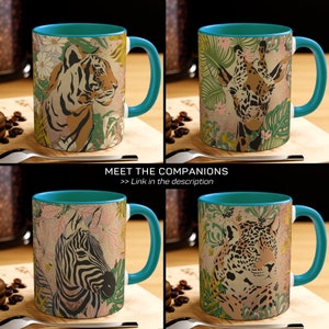 Leopard – Mug | Boho Inspired Leopard Portrait | Stylish Jungle Vintage ...