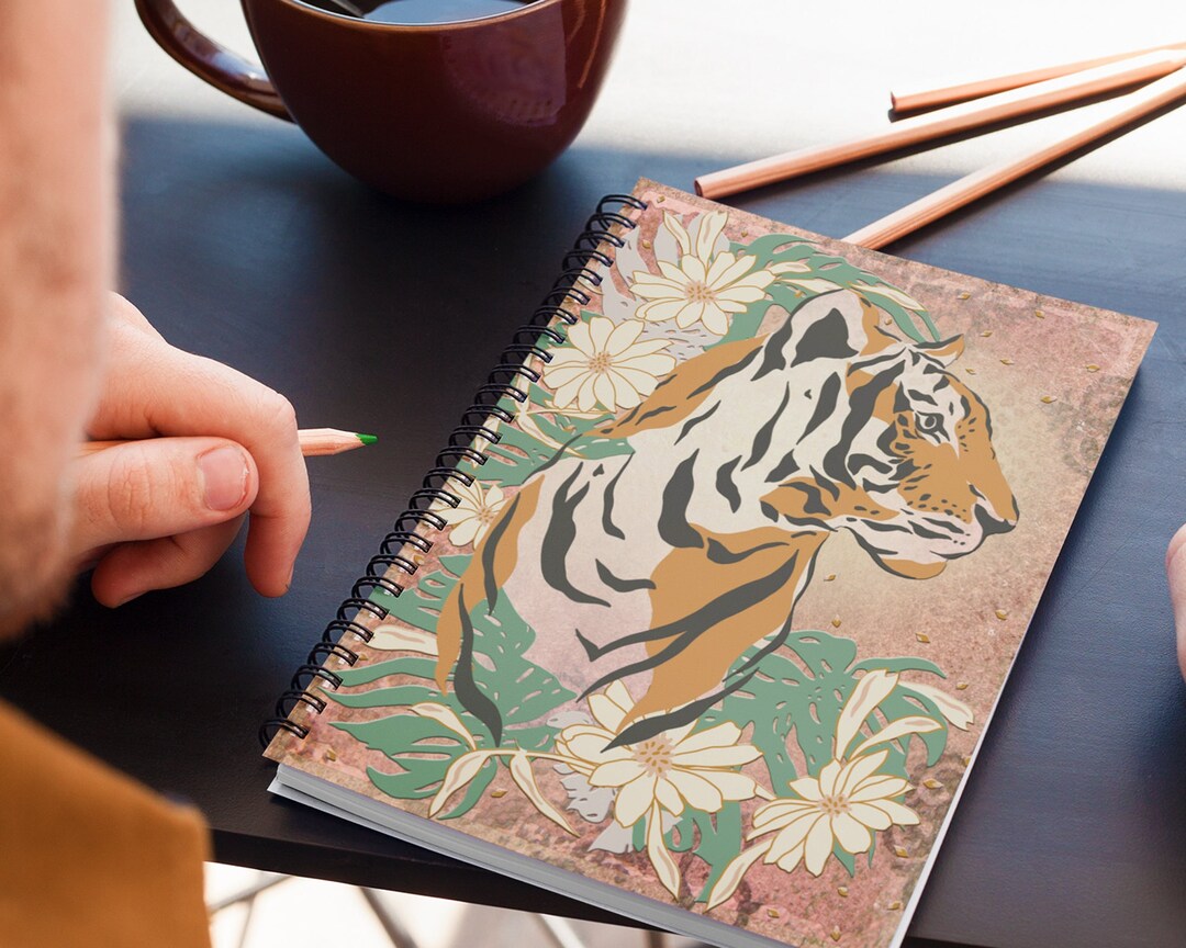 Tiger – Notebook | Boho Inspired Tiger Portrait | Stylish Jungle ...