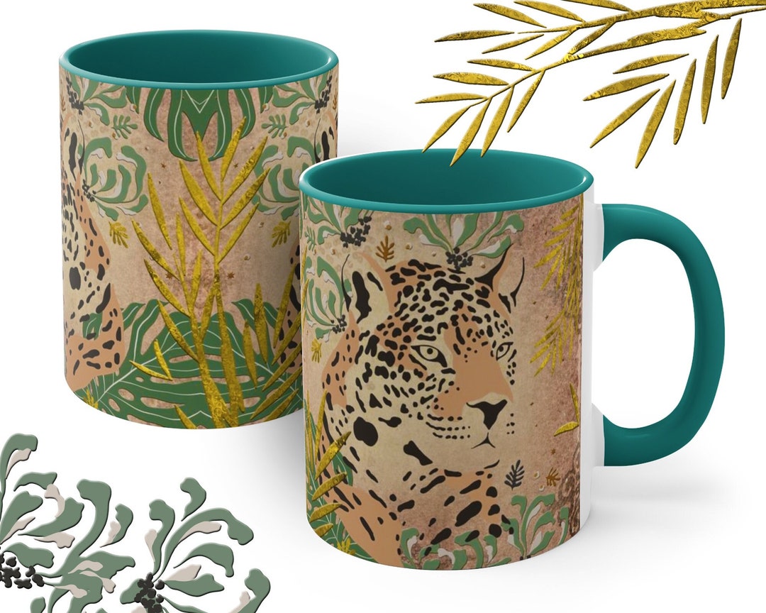 Leopard – Mug | Boho Inspired Leopard Portrait | Stylish Jungle Vintage ...