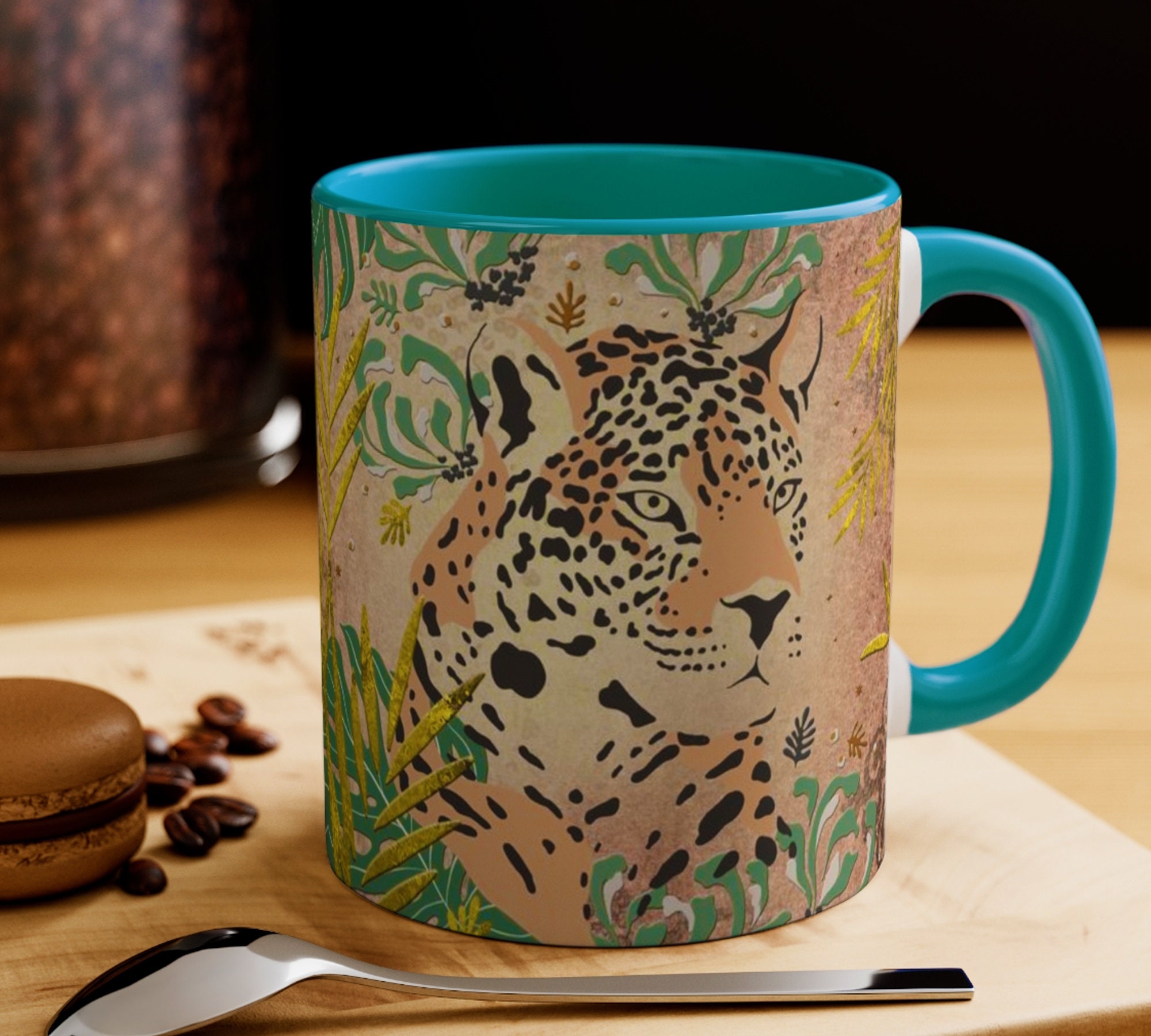 Leopard – Mug | Boho Inspired Leopard Portrait | Stylish Jungle Vintage ...