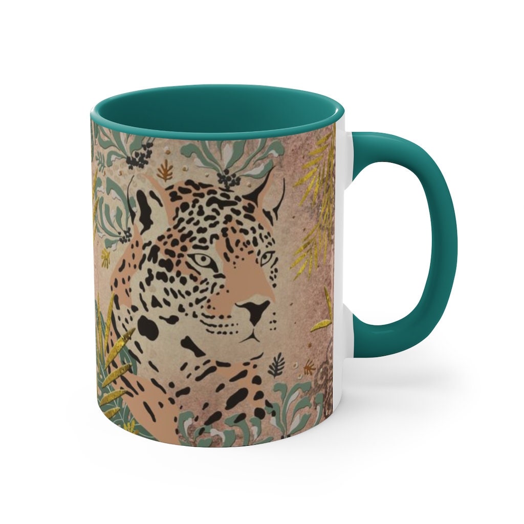 Leopard – Mug | Boho Inspired Leopard Portrait | Stylish Jungle Vintage ...