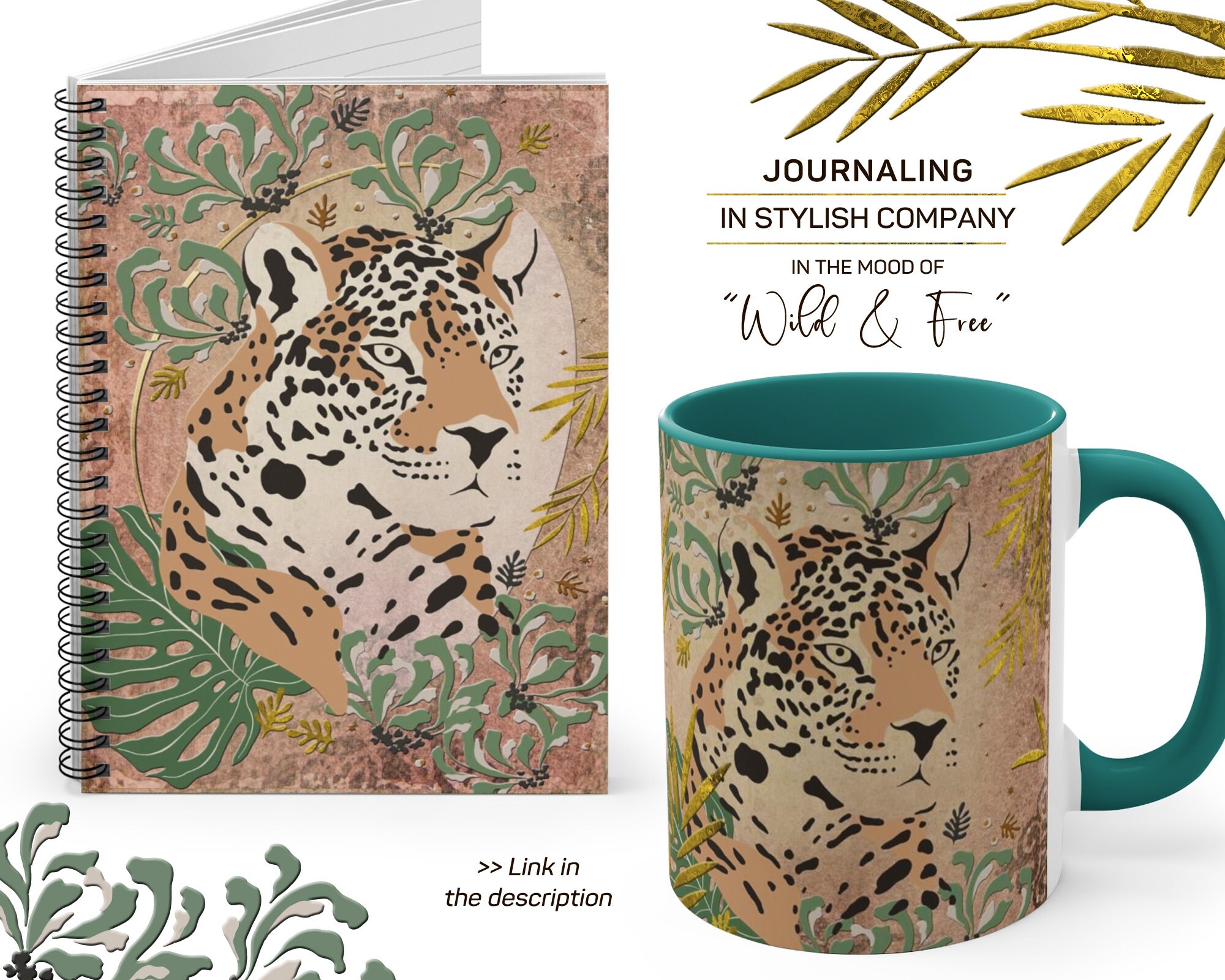 Tiger – Notebook | Boho Inspired Tiger Portrait | Stylish Jungle ...