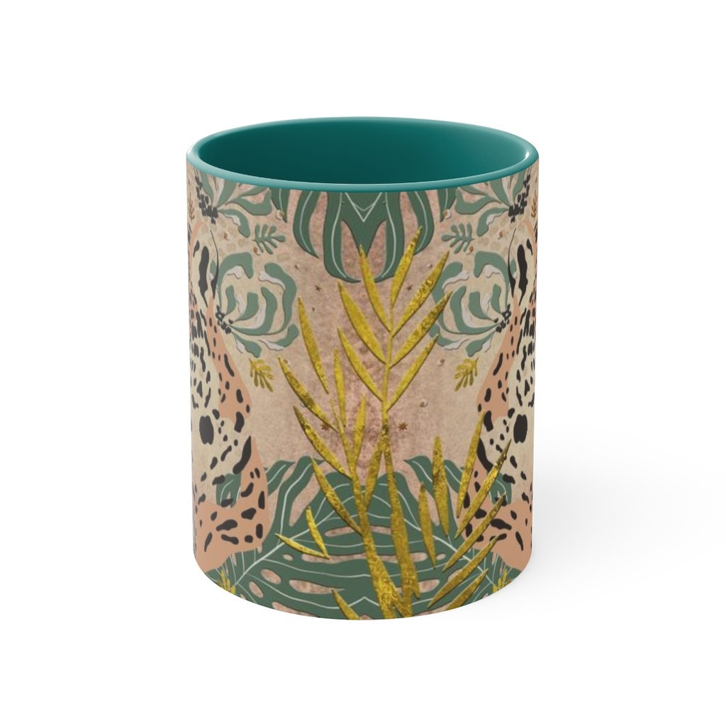 Leopard – Mug | Boho Inspired Leopard Portrait | Stylish Jungle Vintage ...