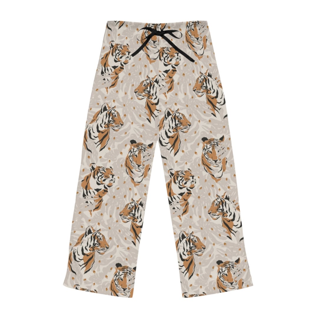 Tiger Pajama Pants | Pants With Jungle Design | Relaxed Fit | 6 Sizes ...