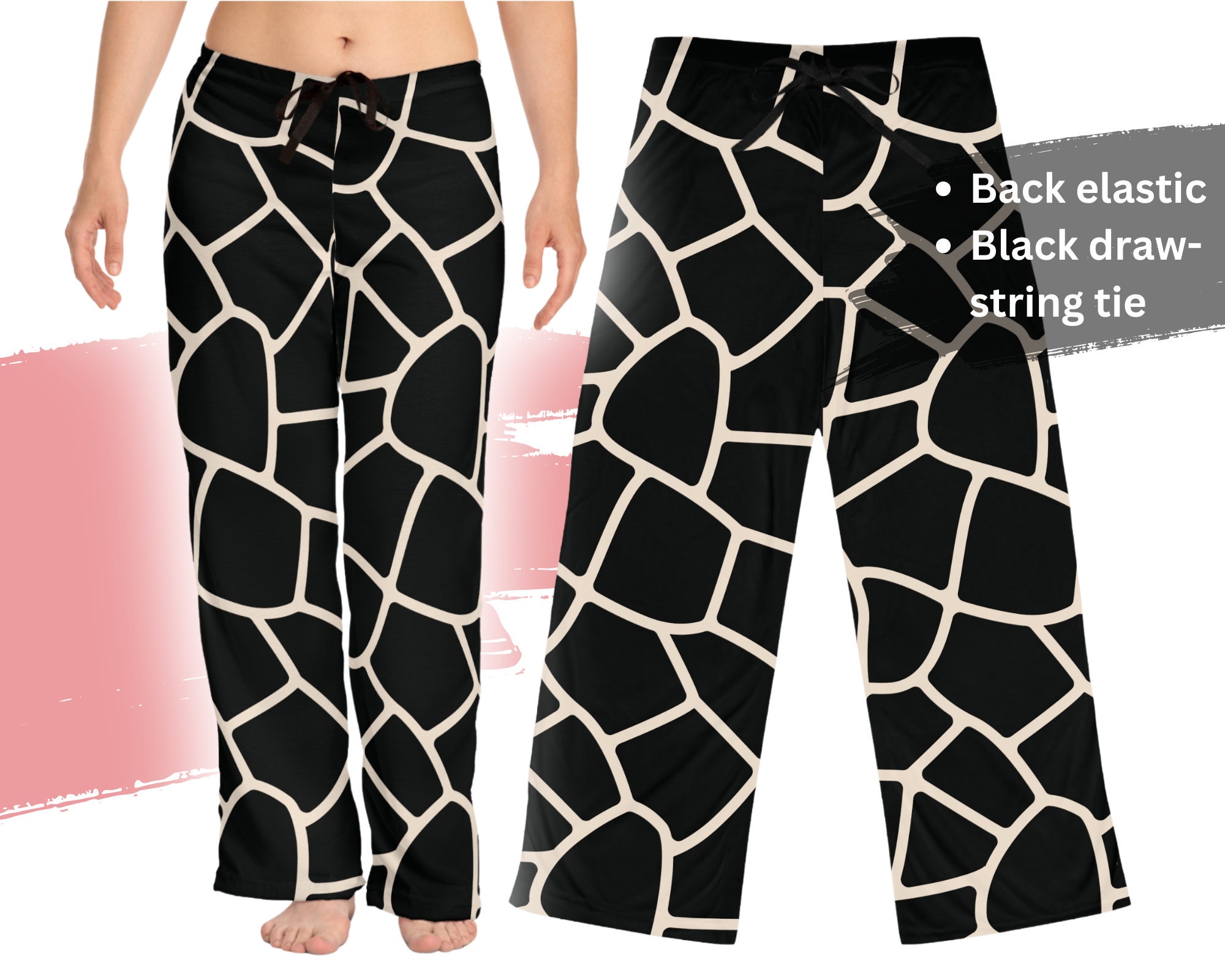 Stylish Giraffe Print Pajama Pants - Perfect Loungewear for Home, Beach ...
