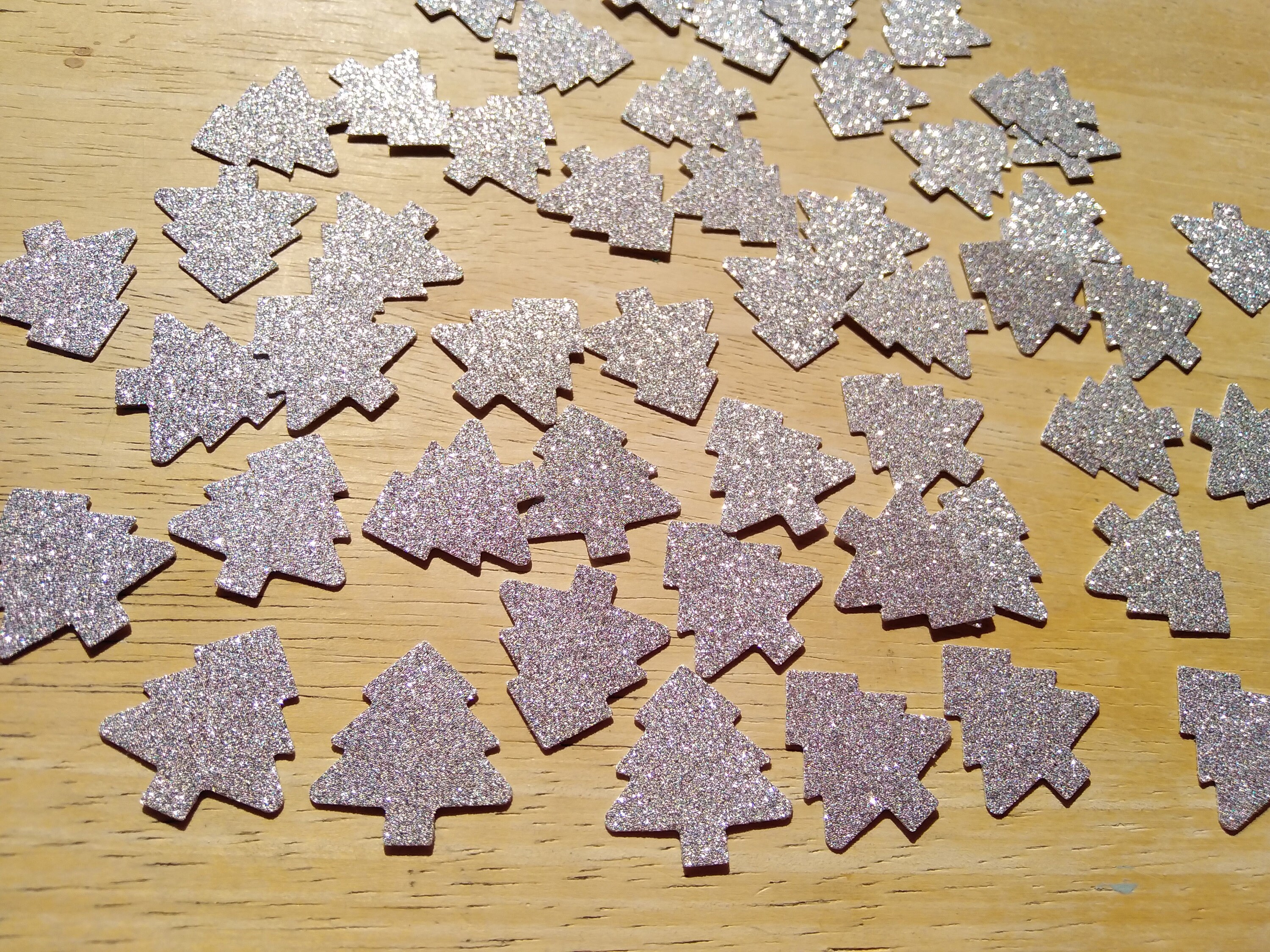 1 Silver Christmas Fir Tree Confetti Glitter Festive - Etsy UK