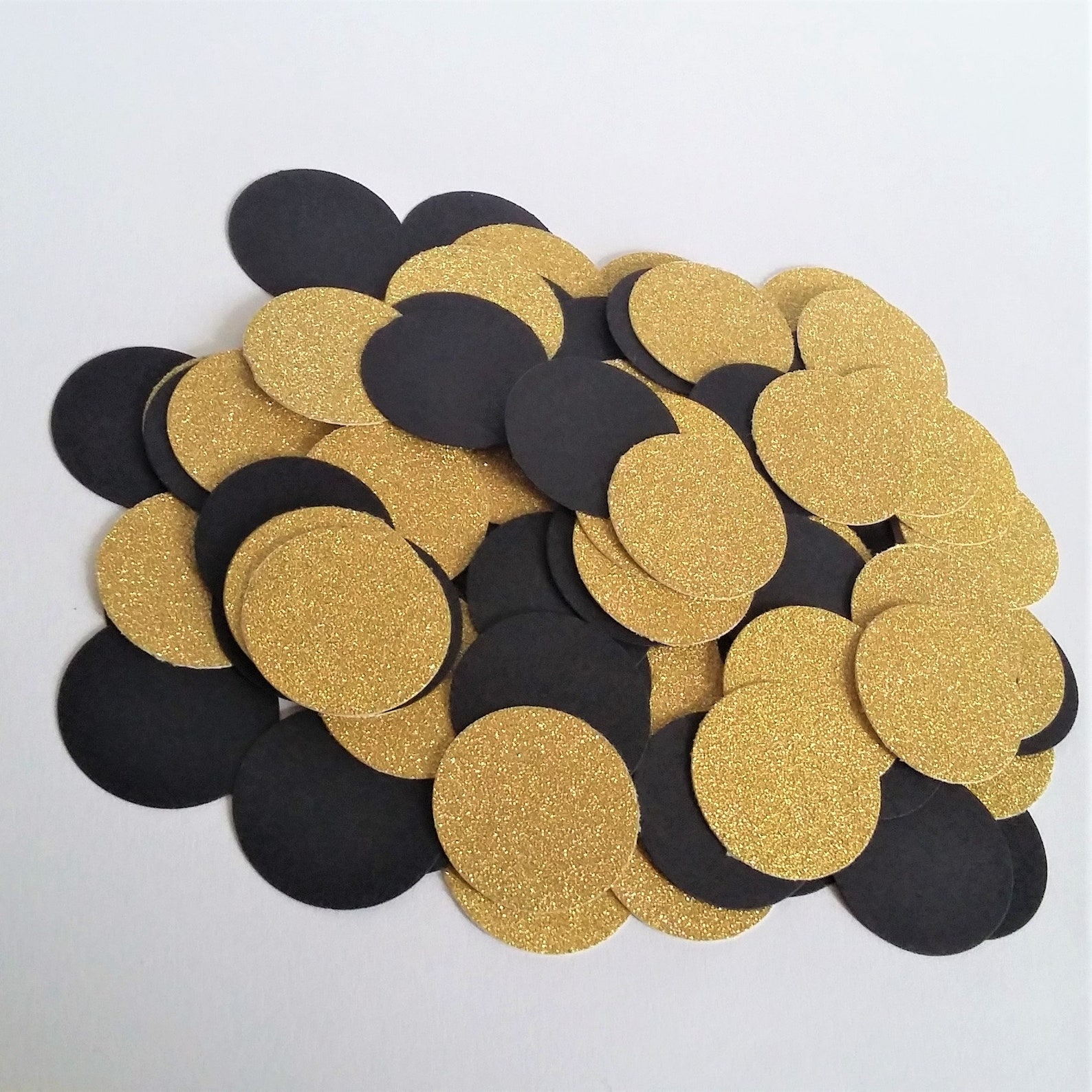 1 Black and Gold Glittery Table Confetti 50th Birthday | Etsy
