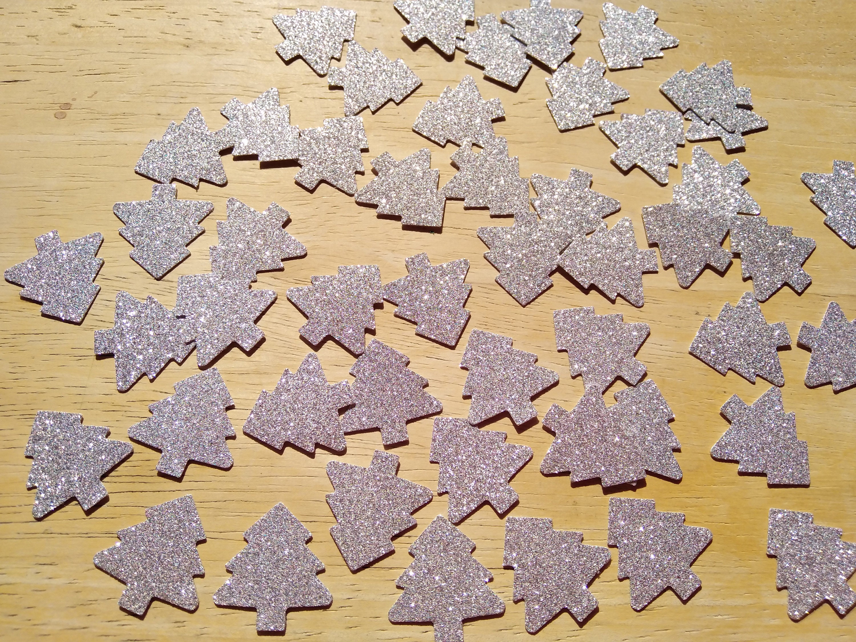 1 Silver Christmas Fir Tree Confetti Glitter Festive - Etsy UK