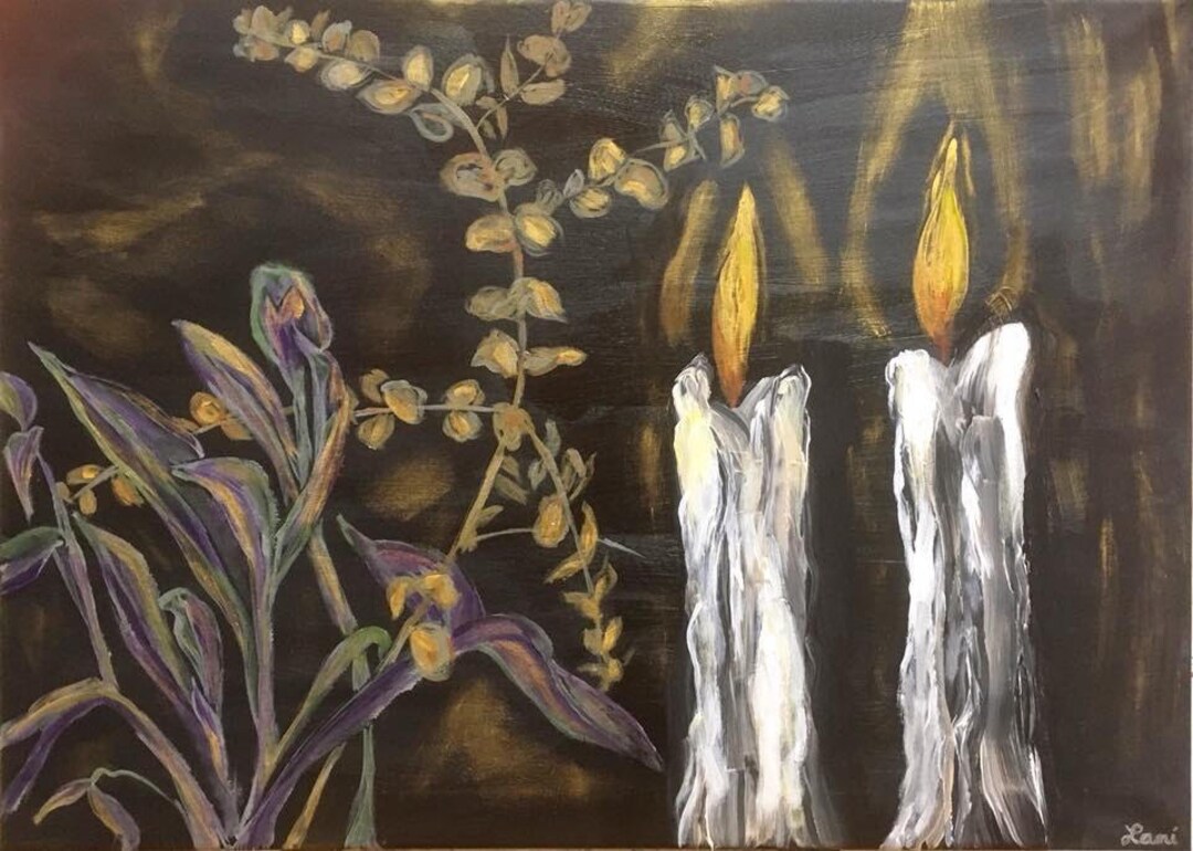 Shabbat is Here acrylic on Canvas Original Fine Art Painting 50 Cm X 70 ...