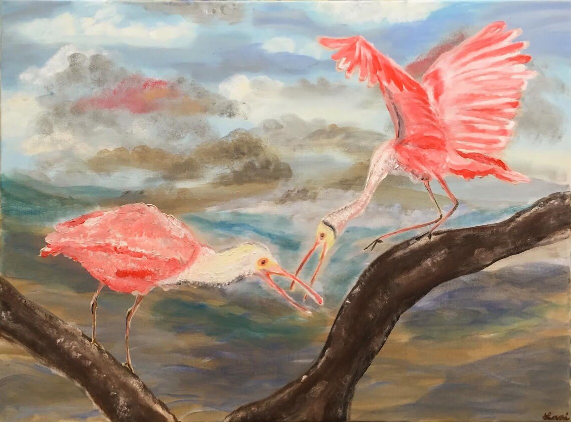 Dramatic Skies original Fine Art Painting Acrylic on Canvas - Etsy