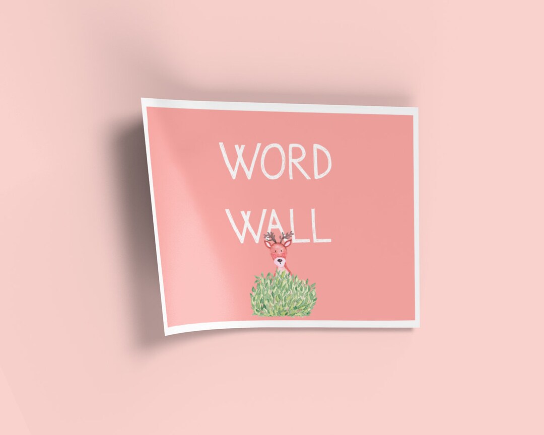 WOODLAND ANIMALS Word Wall - Etsy
