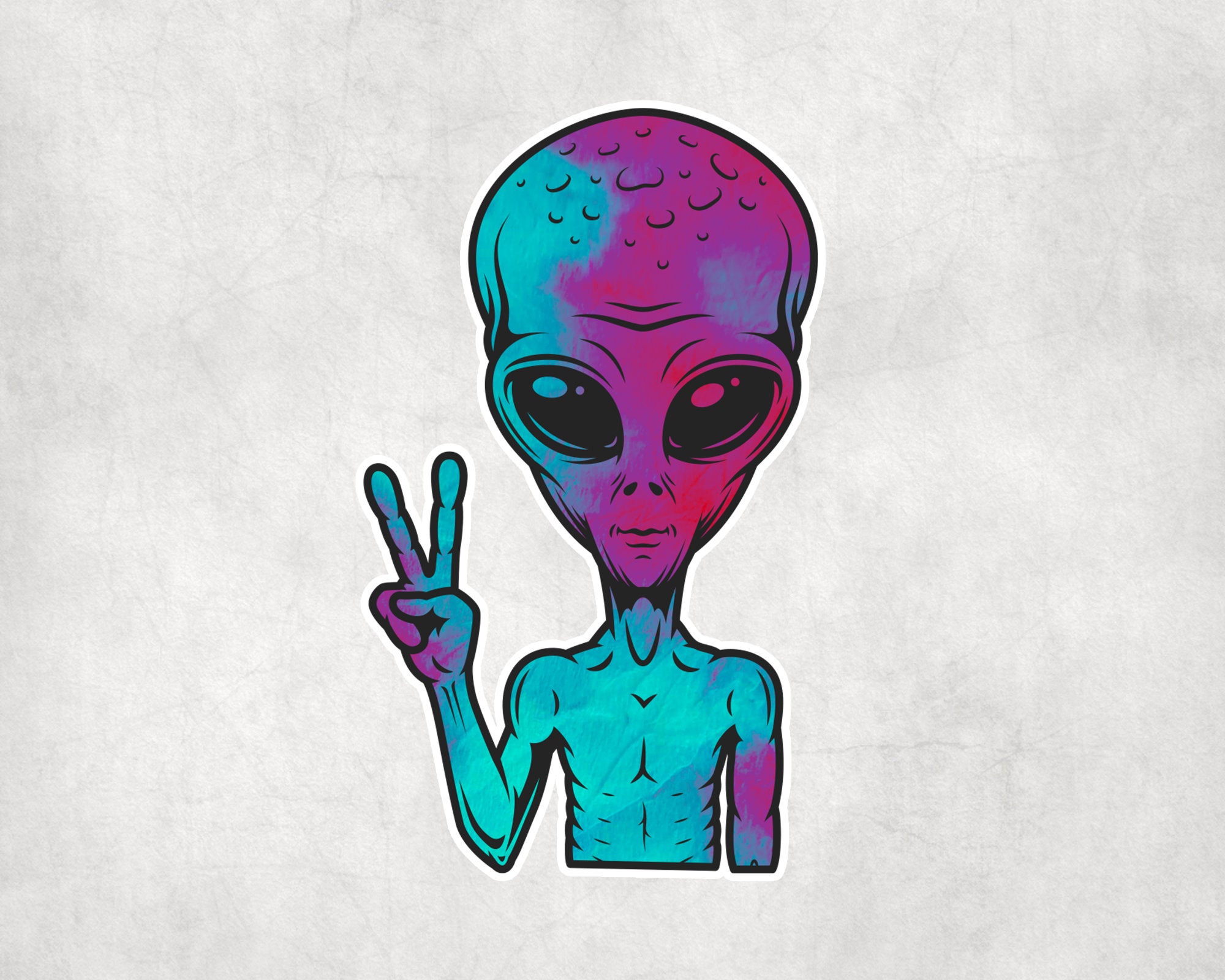 Psychedlic Trippy Pattern Alien Sticker Stickers Decal Decals | Etsy