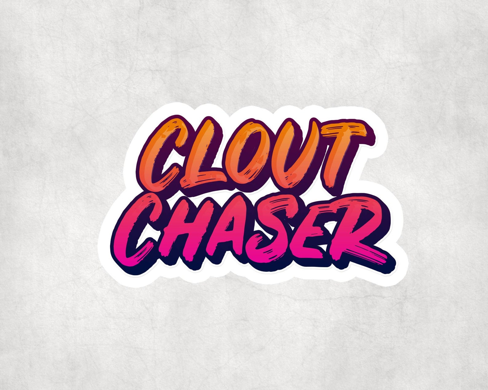 Clout Chaser Meme Sticker Stickers Vinyl Decals Decal | Etsy