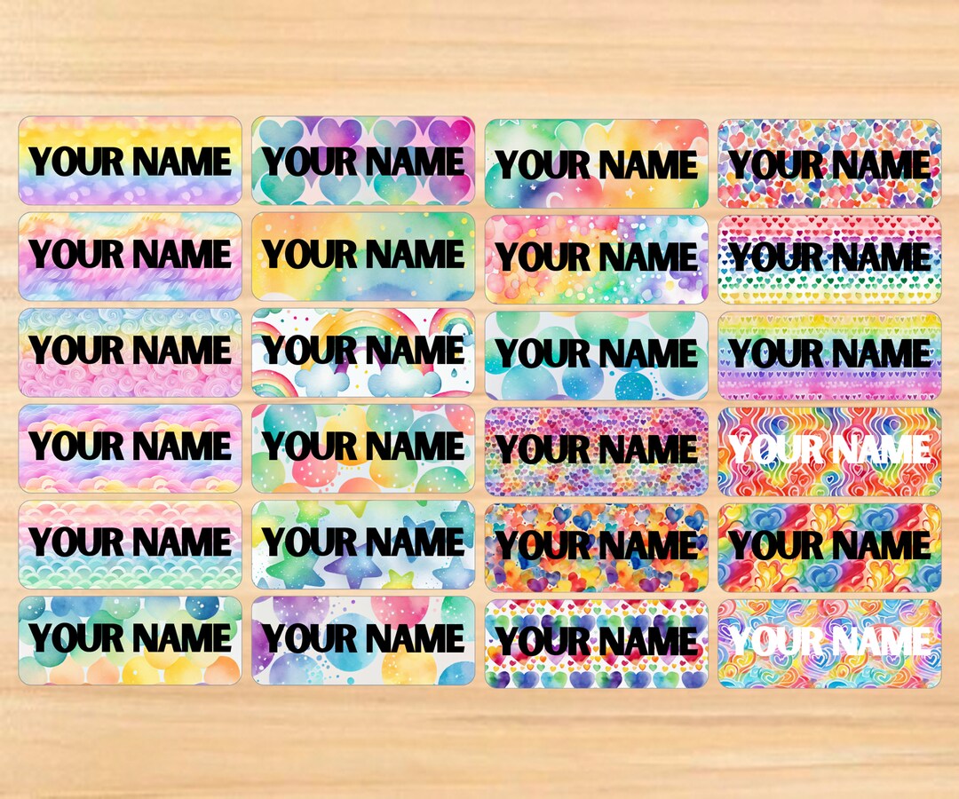 School Supply Organisation Labels Custom Name Labels - Etsy