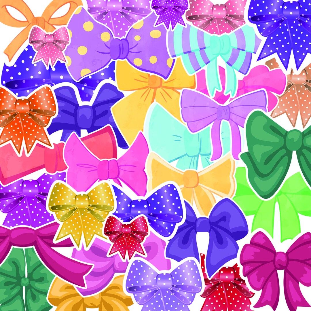 Ribbon Bows Ribbons Bow Scrapbook Laptop Computer Gift Wrap Card Making ...