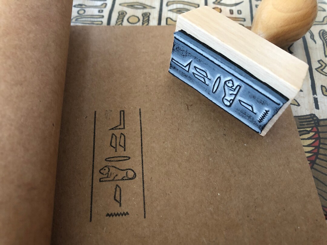 Rubber Stamp Wooden Mounted Hieroglyph "berlin" - Etsy