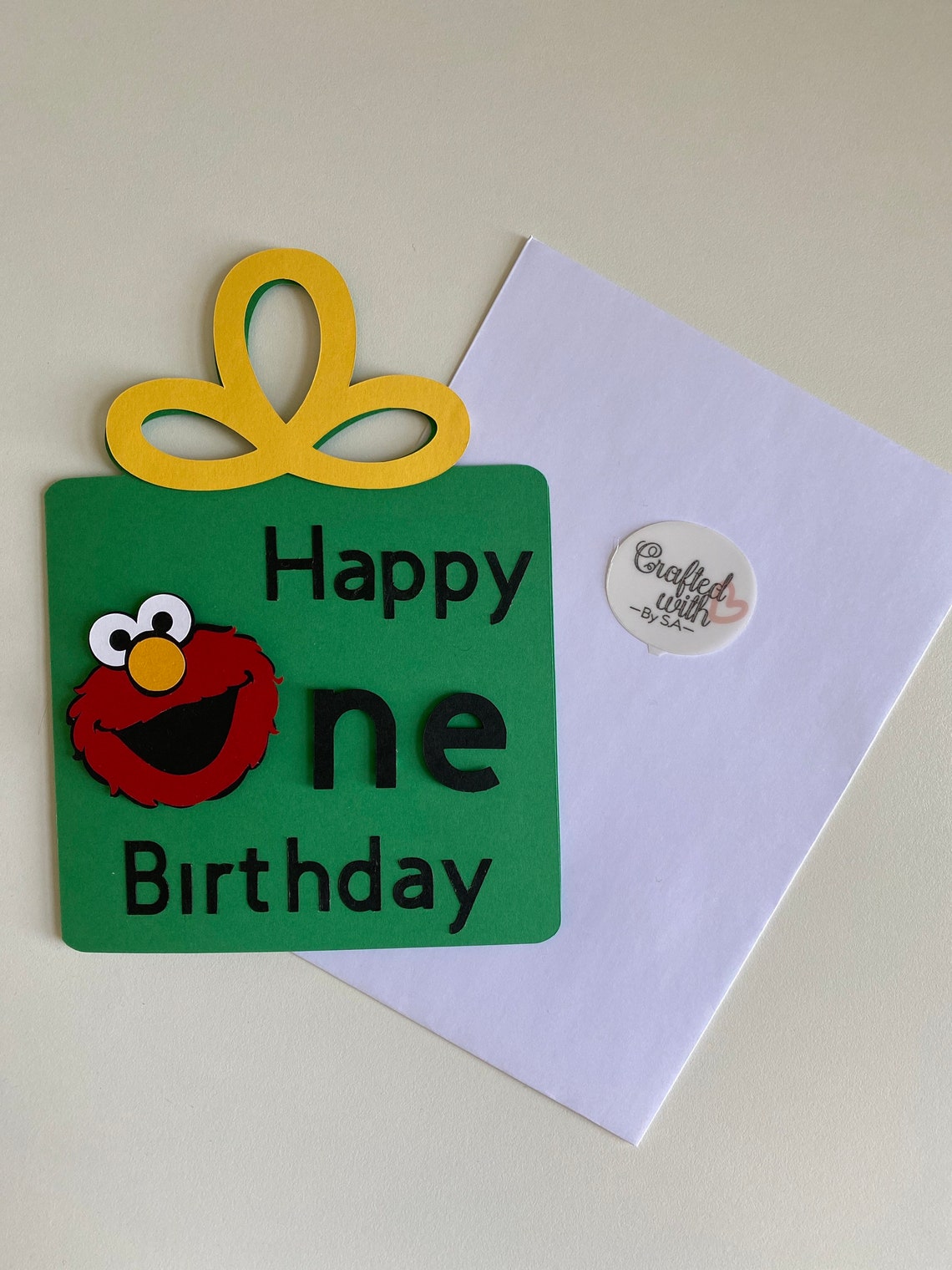 Handmade Elmo First Birthday Card: Present Design - Etsy