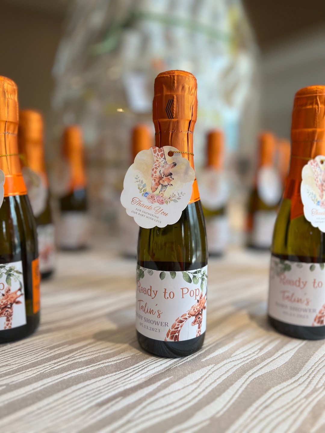 Mini Champagne Bottle Customized Labels - Etsy
