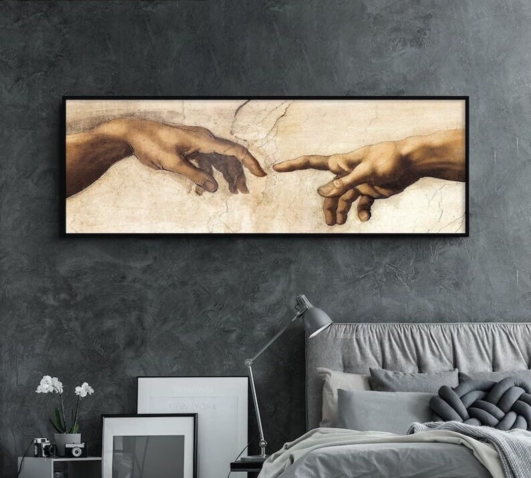 Michelangelo's Creation of Adam Print, Renaissance Religious Art ...