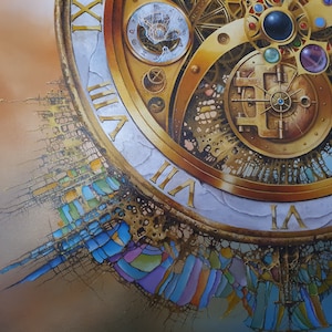 MYSTERY OF TIME Art Prints From Original Painting | Surreal Clock Image ...