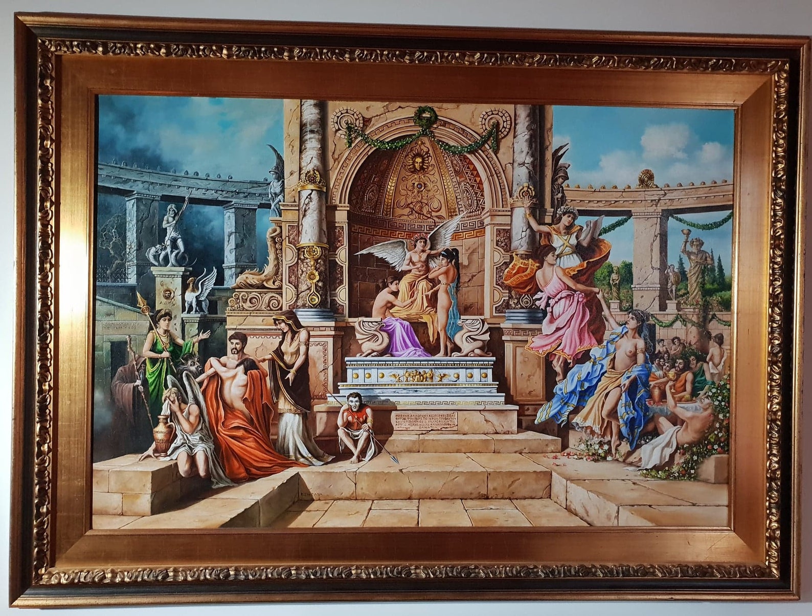 Temple of Apollo Oil Painting, Greek Mythology Art, Robert Zietara - Etsy
