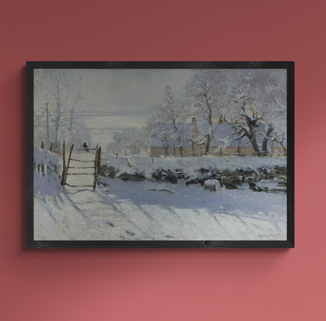 Claude Monet 'the Magpie' Giclee Print | Winter Landscape Art - Etsy