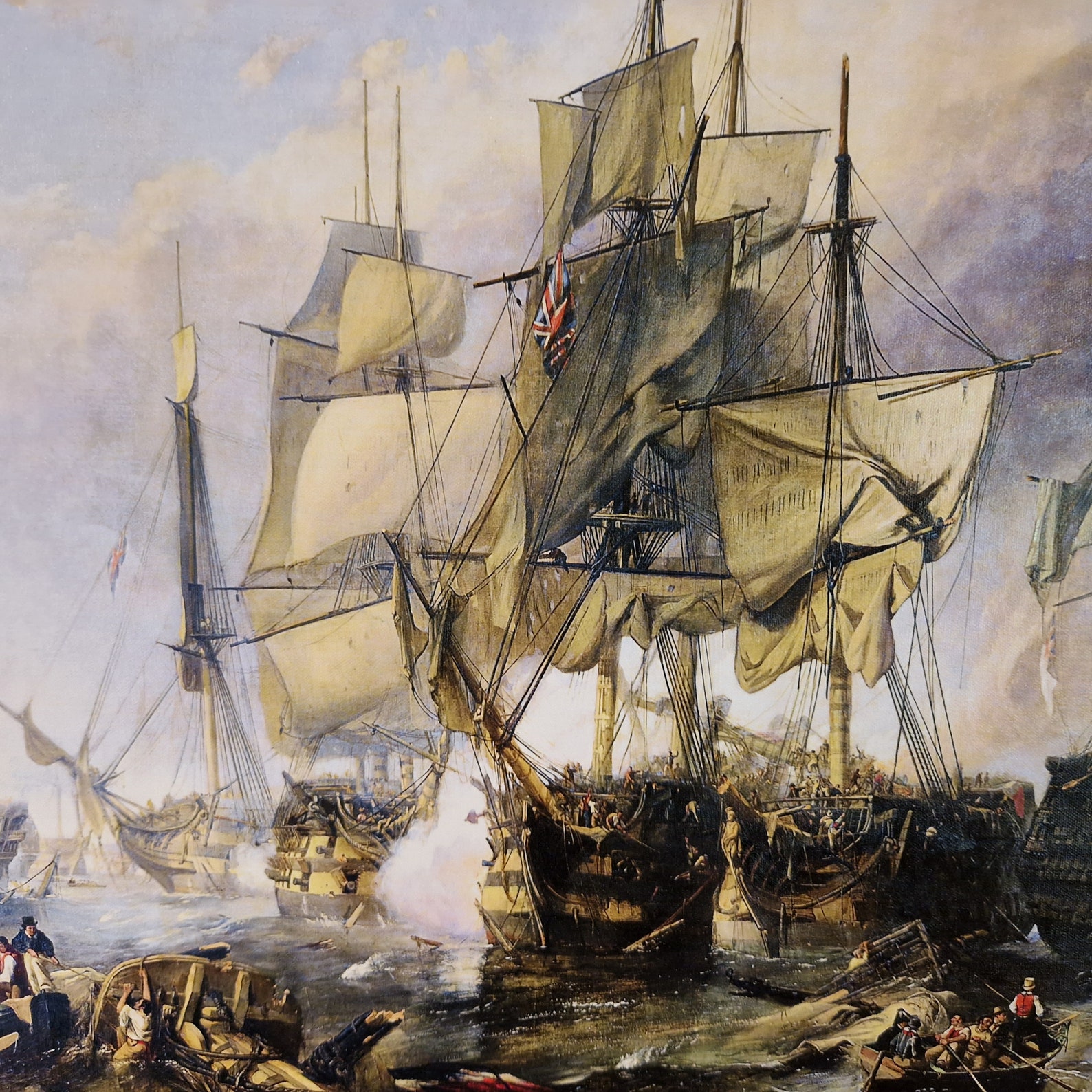 Battle of Trafalgar Art Prints, Historical Painting William Clarkson ...