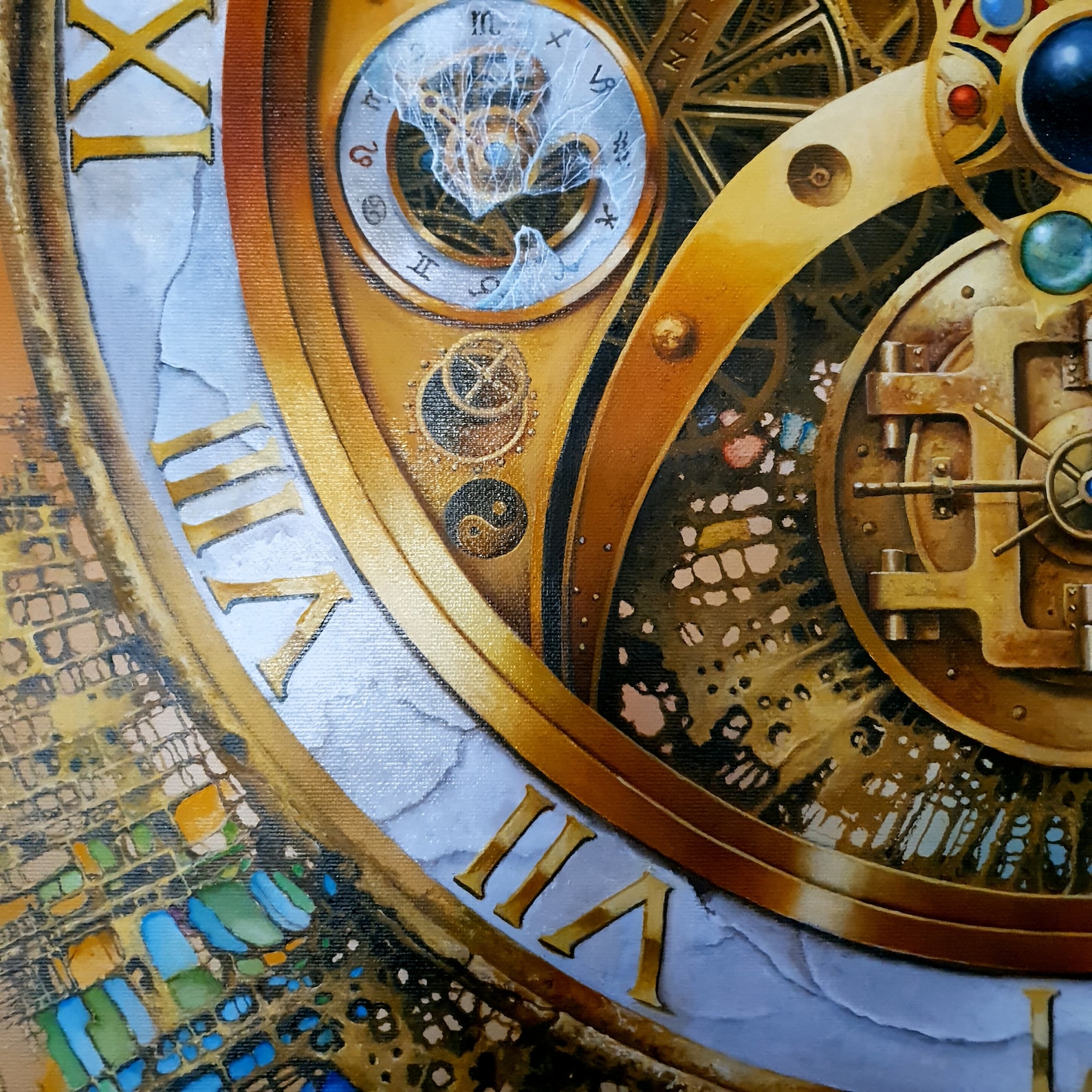 MYSTERY OF TIME Art Prints From Original Painting | Surreal Clock Image ...