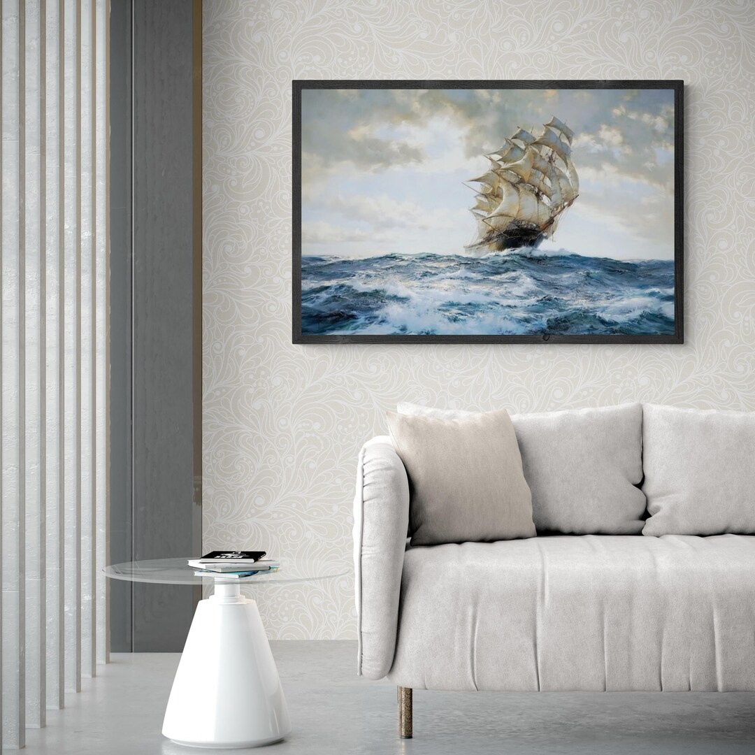 Montague Dawson Tall Ship Art Print | Nautical Seascape Poster - Etsy