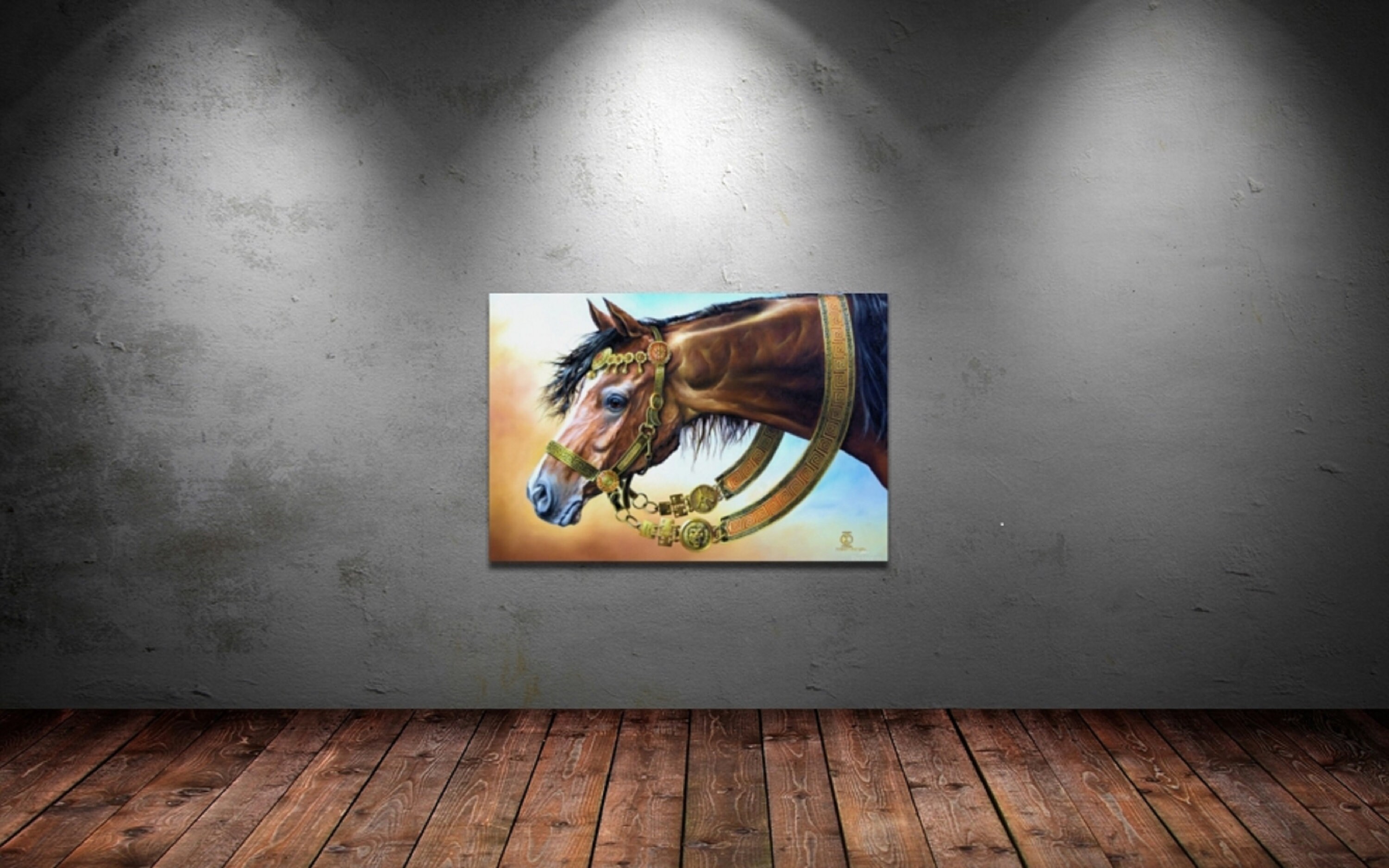 BUCEPHALUS Fine art print from original oil painting of | Etsy