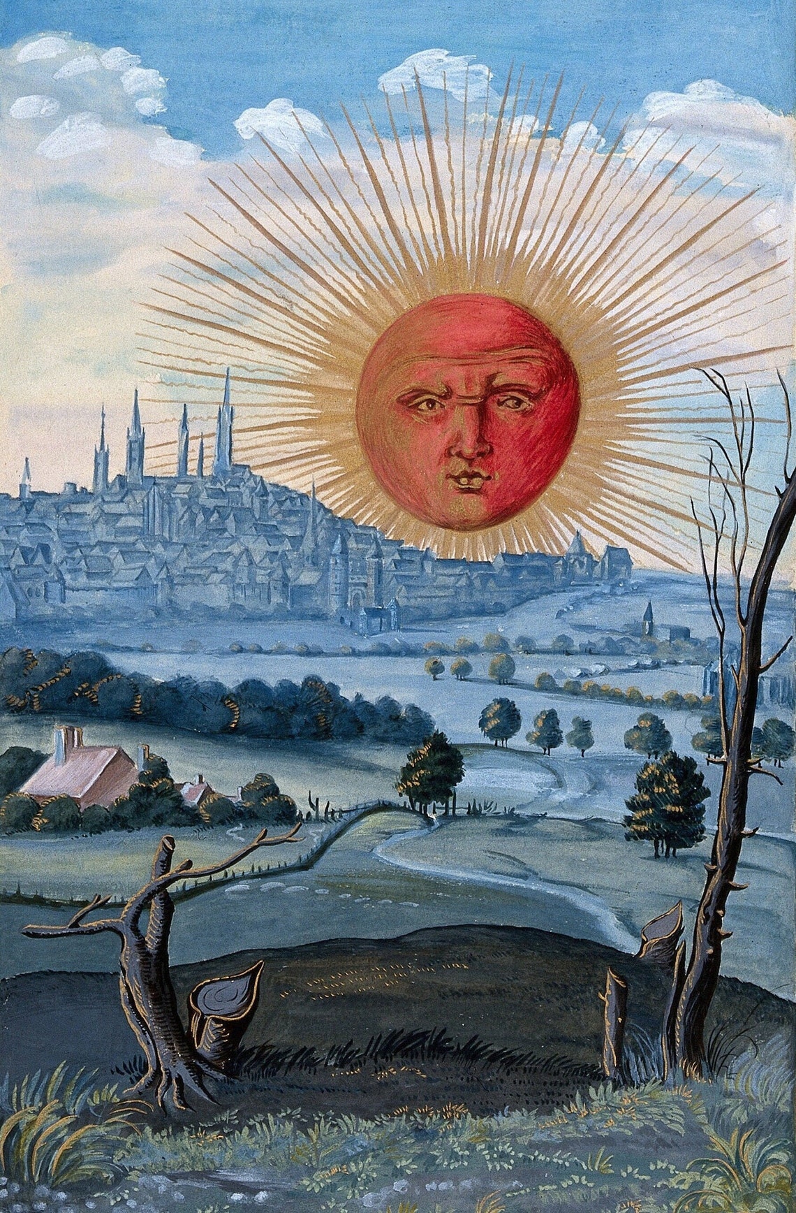 Splendor Solis Sun Art Print, Alchemical Manuscript Reproduction - Etsy