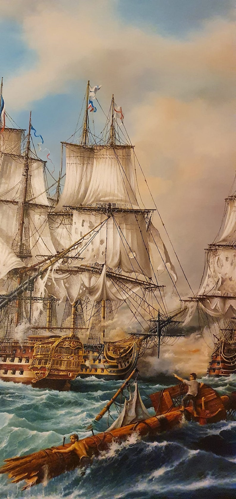 BATTLE of TRAFALGAR HMS Victory Redoutable Ship Admiral Lord Nelson ...