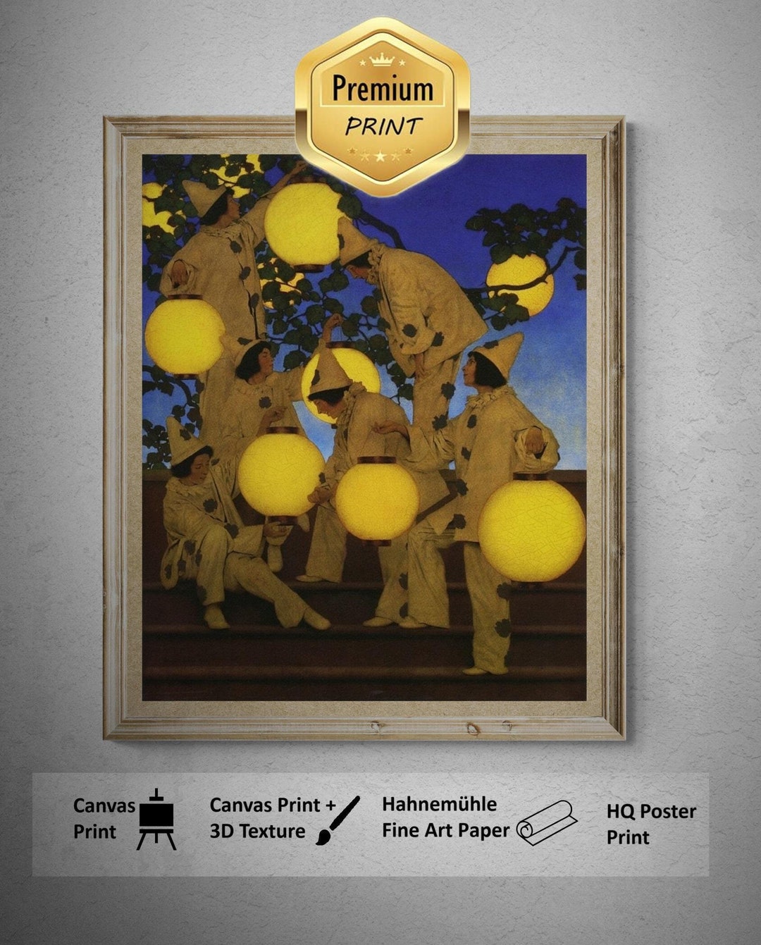 Maxfield Parrish "lantern Bearers" Giclée Print | Textured Canvas Art ...