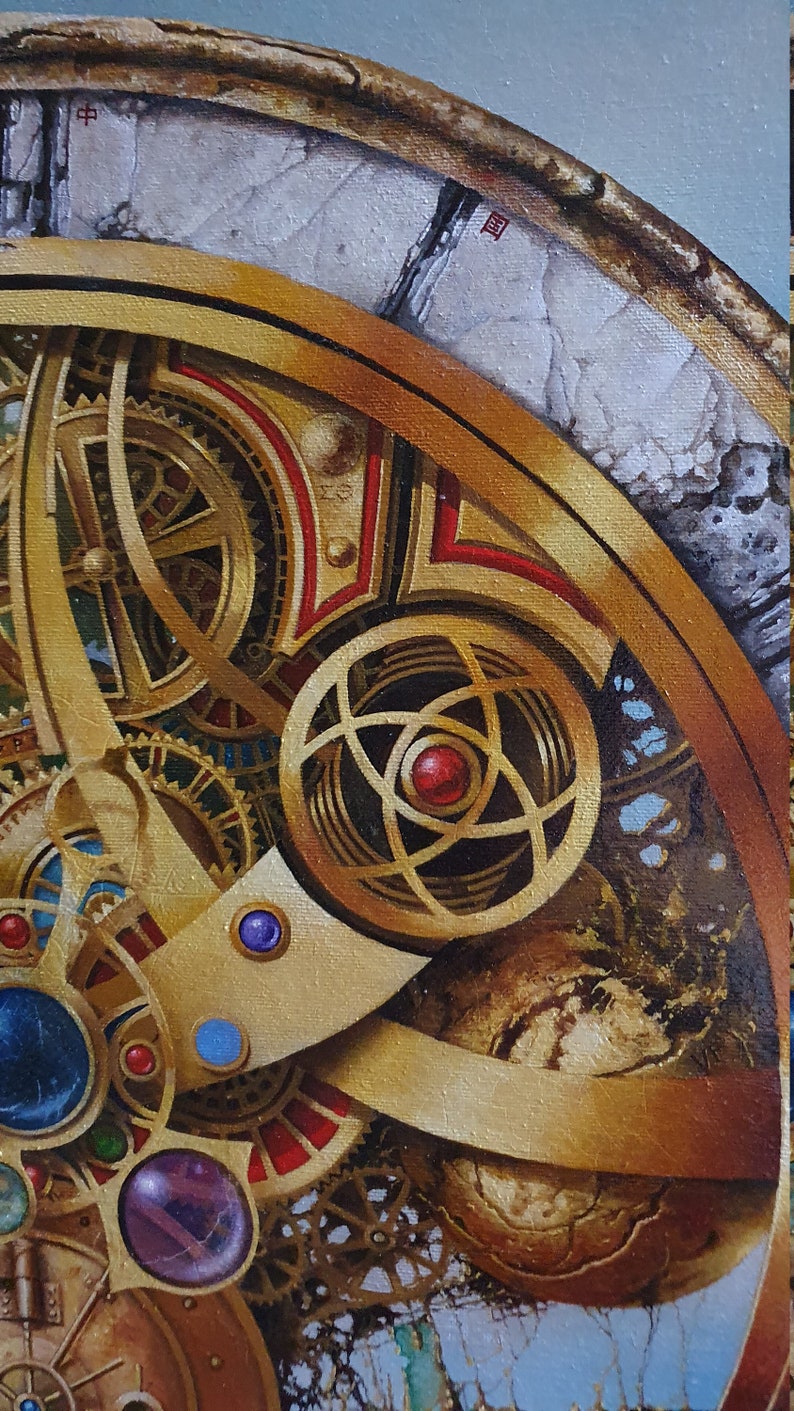 Mystery of Time Giclée, Surreal Clockwork Canvas Print, Abstract Art - Etsy