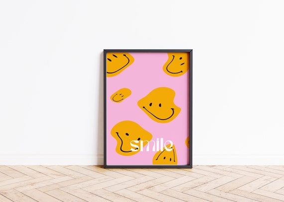 Smiley Face Smile Poster | Etsy