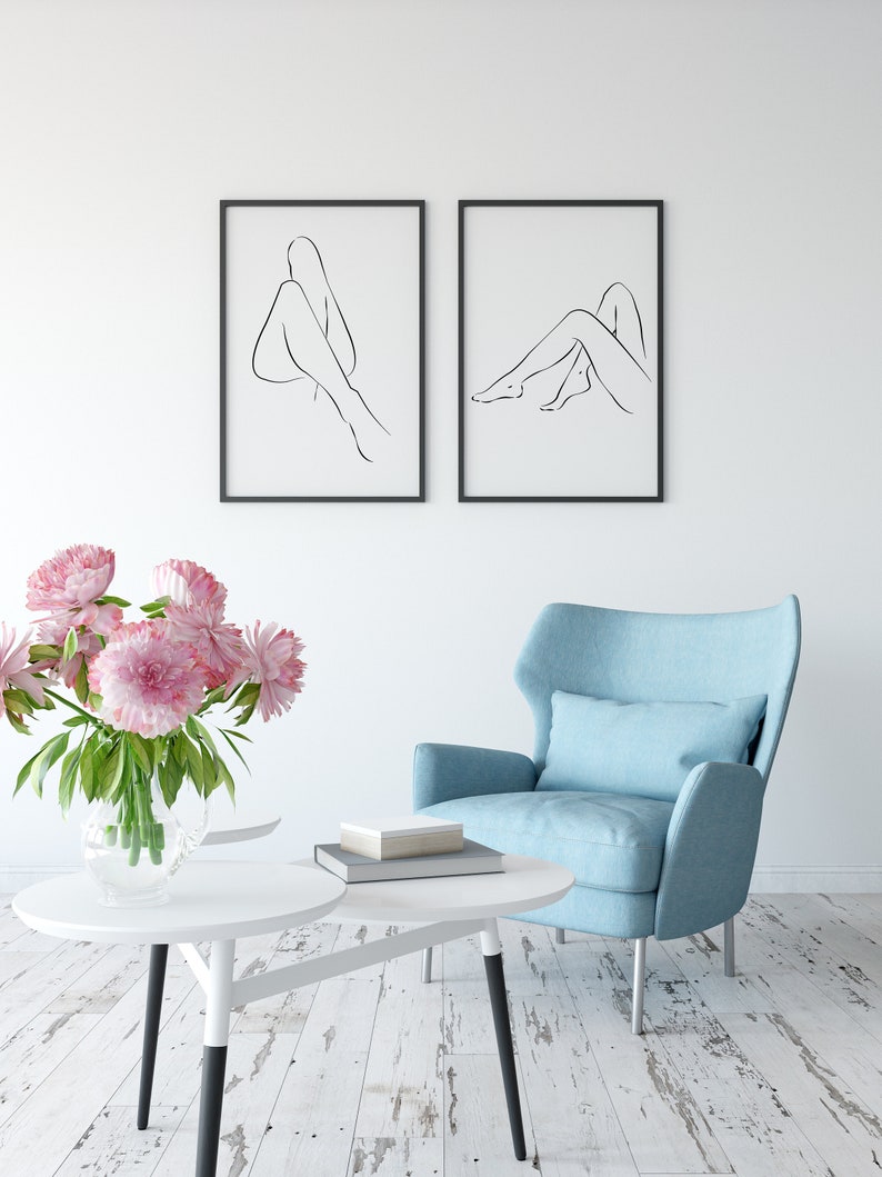 Legs Line Drawing Printable Wall Art, Instant Download, Minimal Poster ...