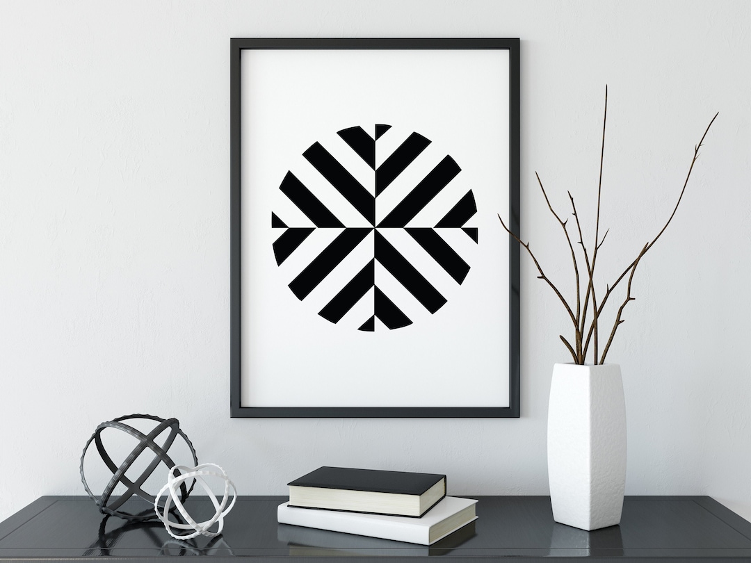 Circular Geometric Printable Wall Art Instant Download - Etsy