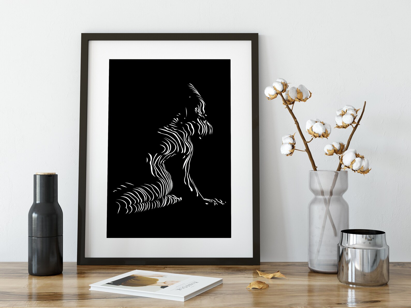 Female Form Line Drawing Printable Wall Art Instant - Etsy